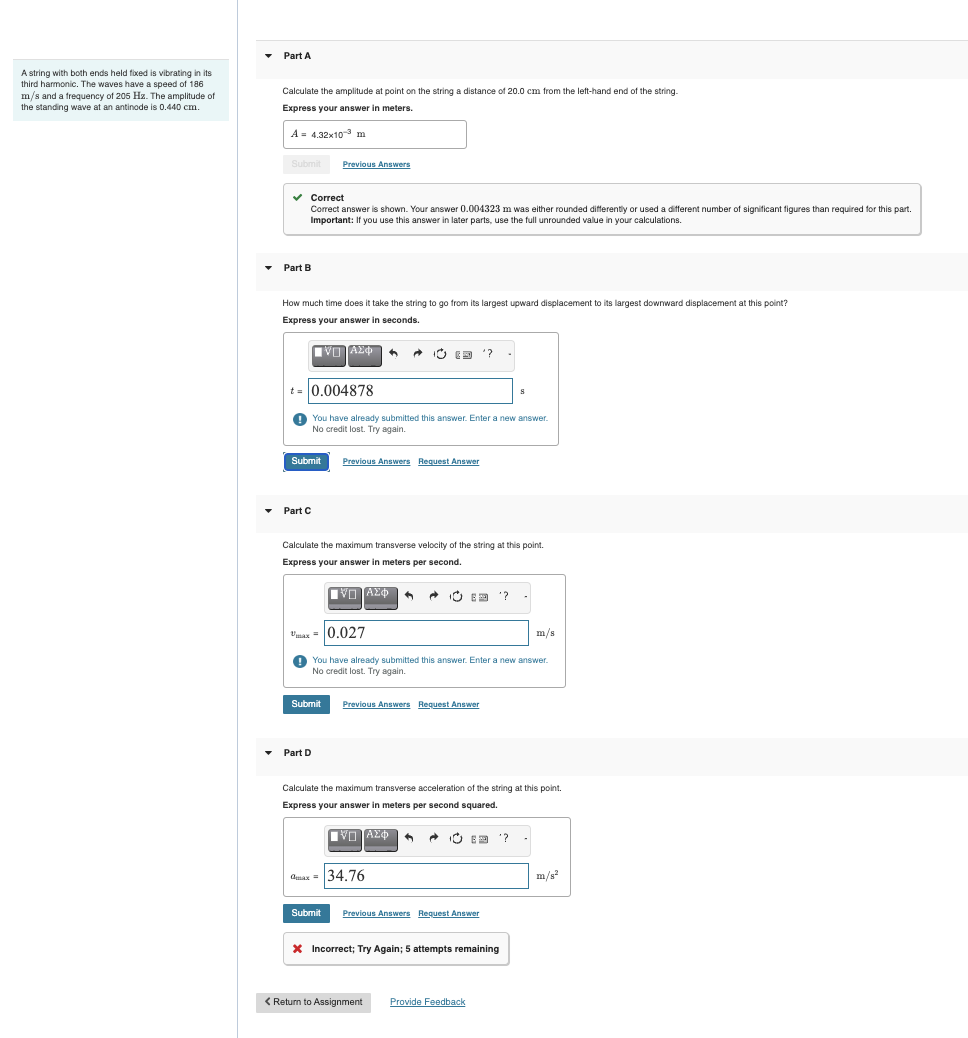 Solved A string with both ends held floxed is vibrating in | Chegg.com