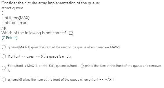 Solved Consider the circular array implementation of the | Chegg.com