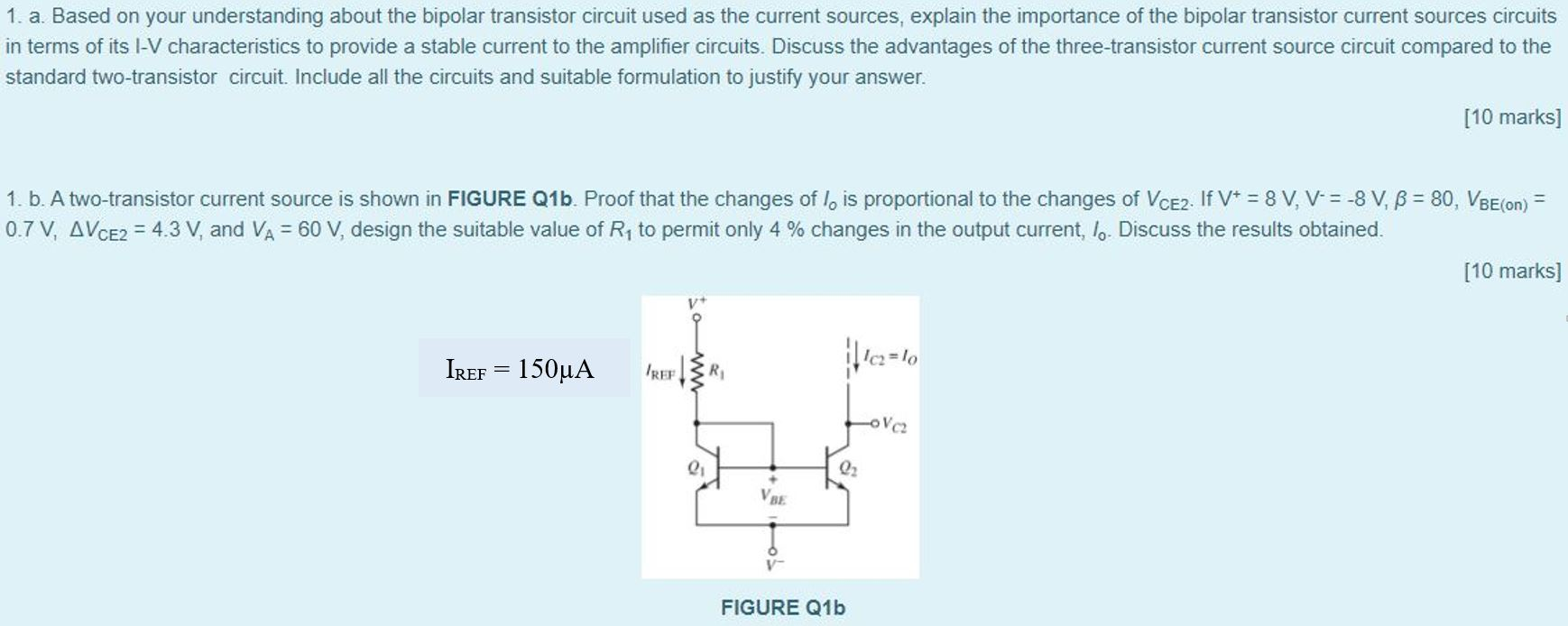 Solved 1. a. Based on your understanding about the bipolar | Chegg.com