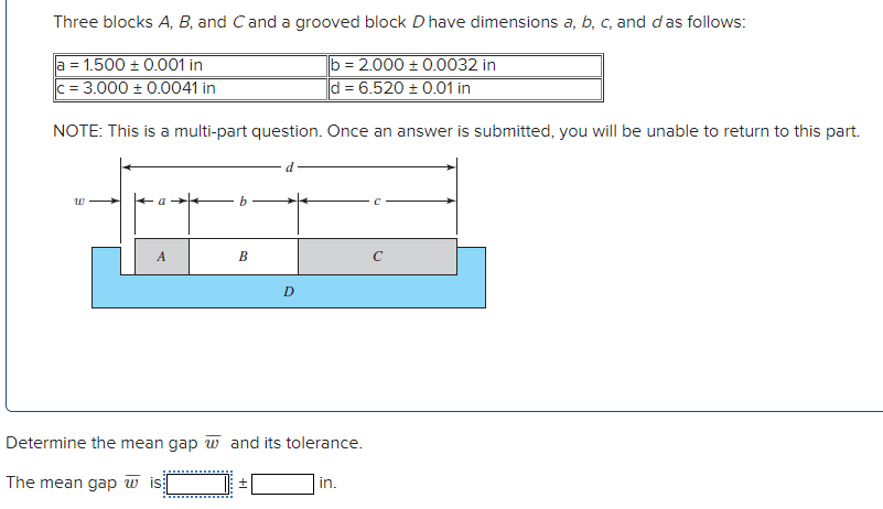 Solved Three blocks A, B, and Cand a grooved block D have | Chegg.com