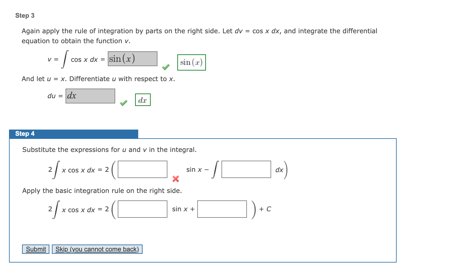 Solved Tutorial Exercise Find the indefinite integral. | | Chegg.com