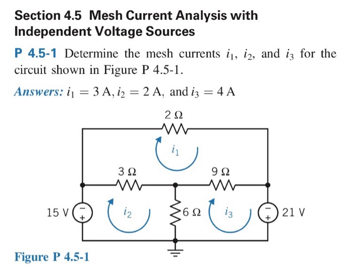 Solved Section 4.5 Mesh Current Analysis with Independent | Chegg.com