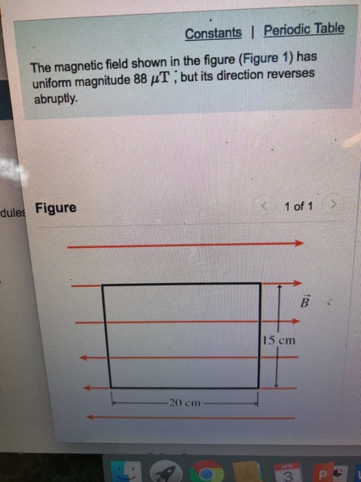 Solved Constants | Periodic Table The magnetic field shown | Chegg.com Solved Constants | Periodic Table The magnetic field shown | Chegg.com