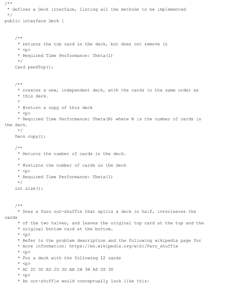 Shuffles The goal of this, is to practice: - Using | Chegg.com