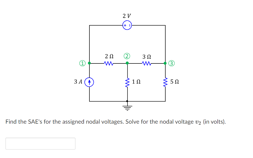Solved Find the SAE's for the assigned nodal voltages. Solve | Chegg.com
