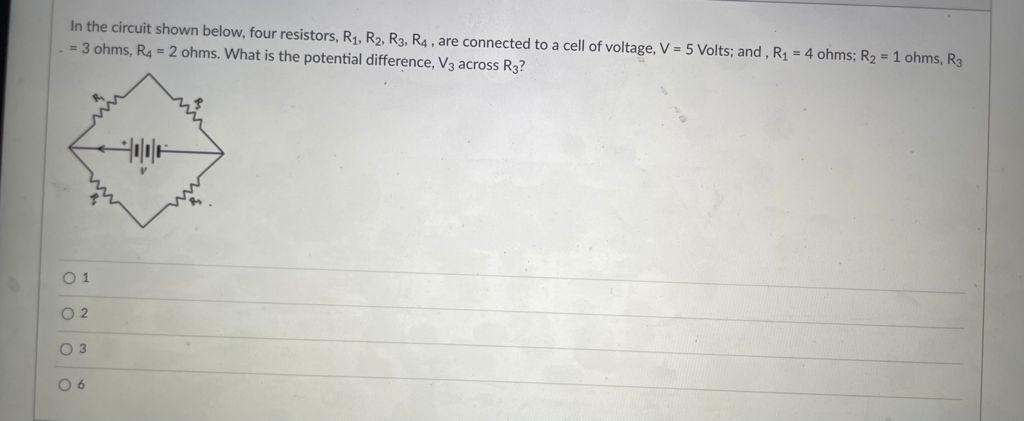 Solved In the circuit shown below, four resistors, R1, R2, | Chegg.com
