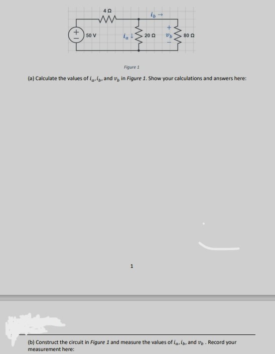 Solved (b) ﻿Construct the circuit in Figure 1 ﻿and measure | Chegg.com