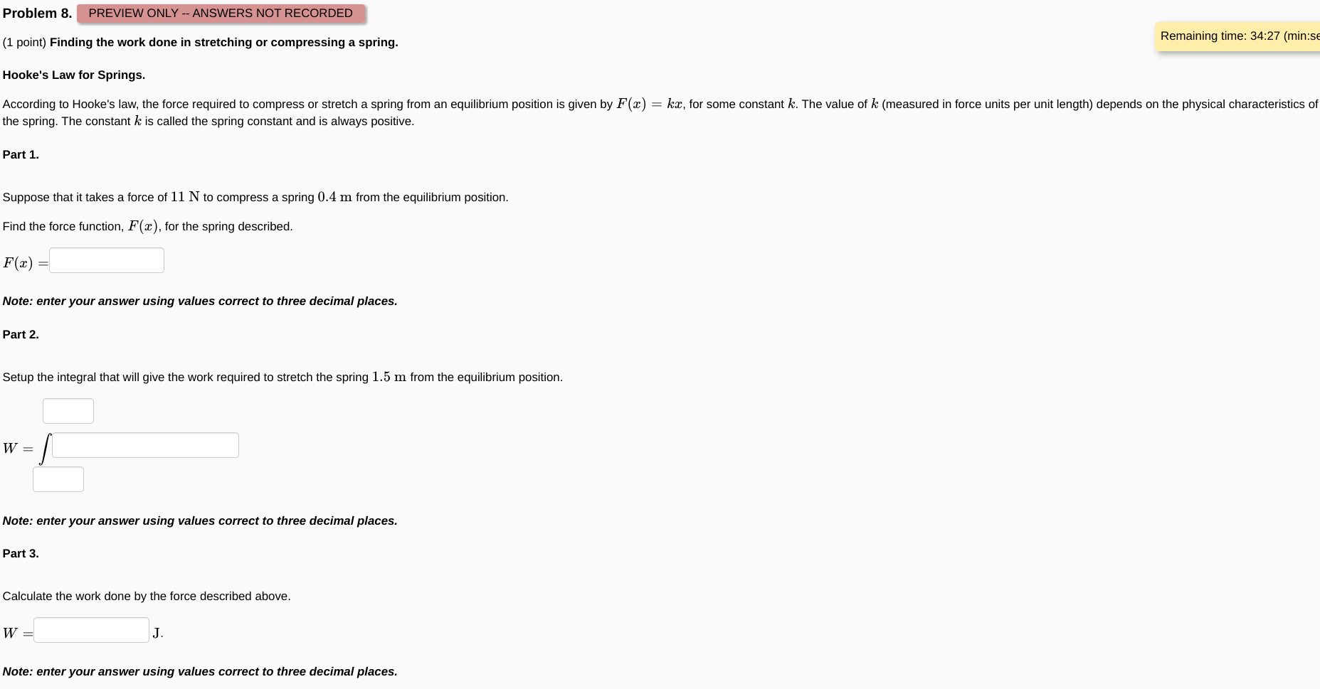 Solved Problem 8. PREVIEW ONLY -- ANSWERS NOT RECORDED (1 | Chegg.com