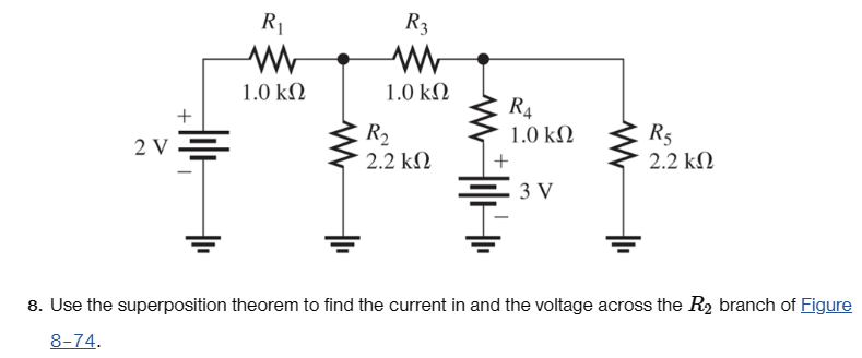 Solved 8. Use the superposition theorem to find the current | Chegg.com