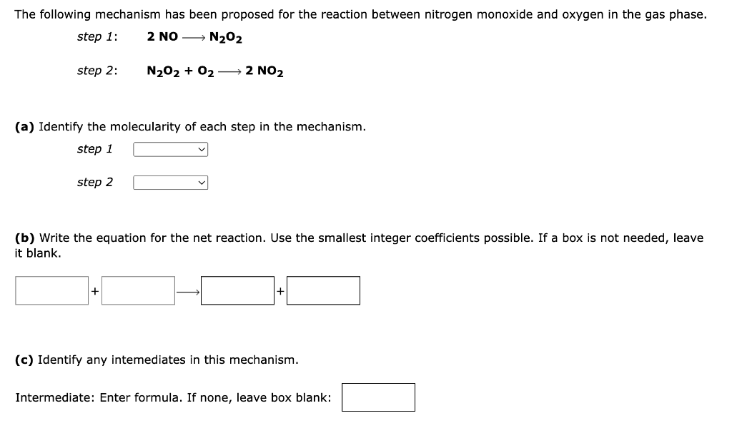 Solved The following mechanism has been proposed for the | Chegg.com