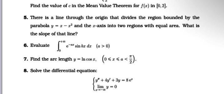 Solved Find the value of c in the Mean Value Theorem for | Chegg.com