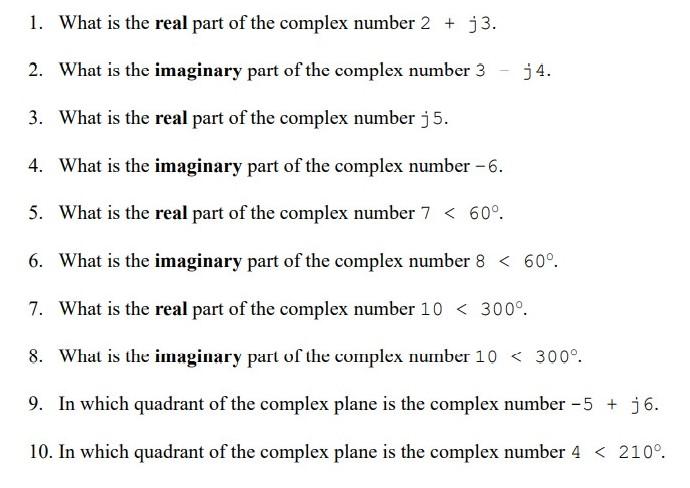 Solved 1. What is the real part of the complex number 2 + | Chegg.com