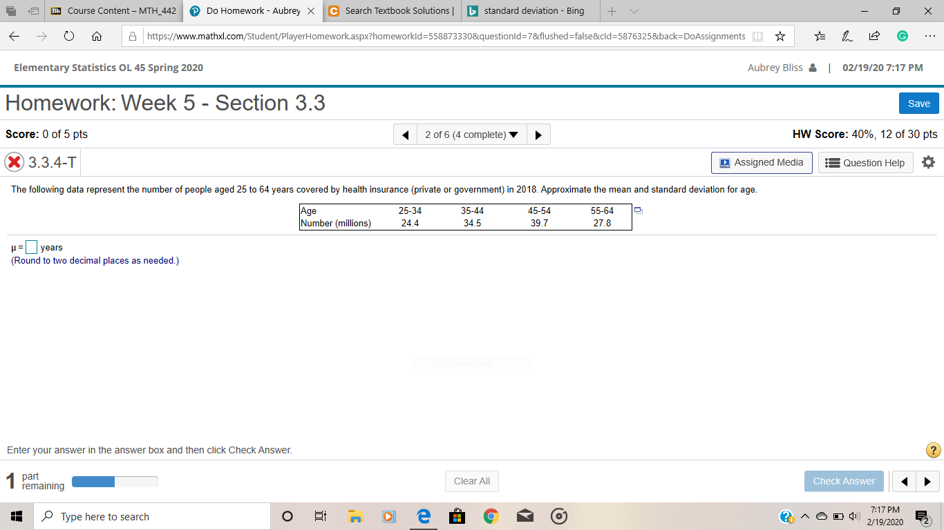 Solved 3 3 B Course Content - MTH_442 @ Do Homework - Aubre | Chegg.com
