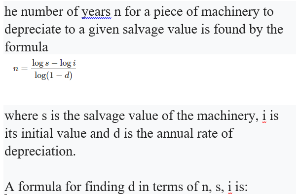Solved he number of years n for a piece of machinery to | Chegg.com