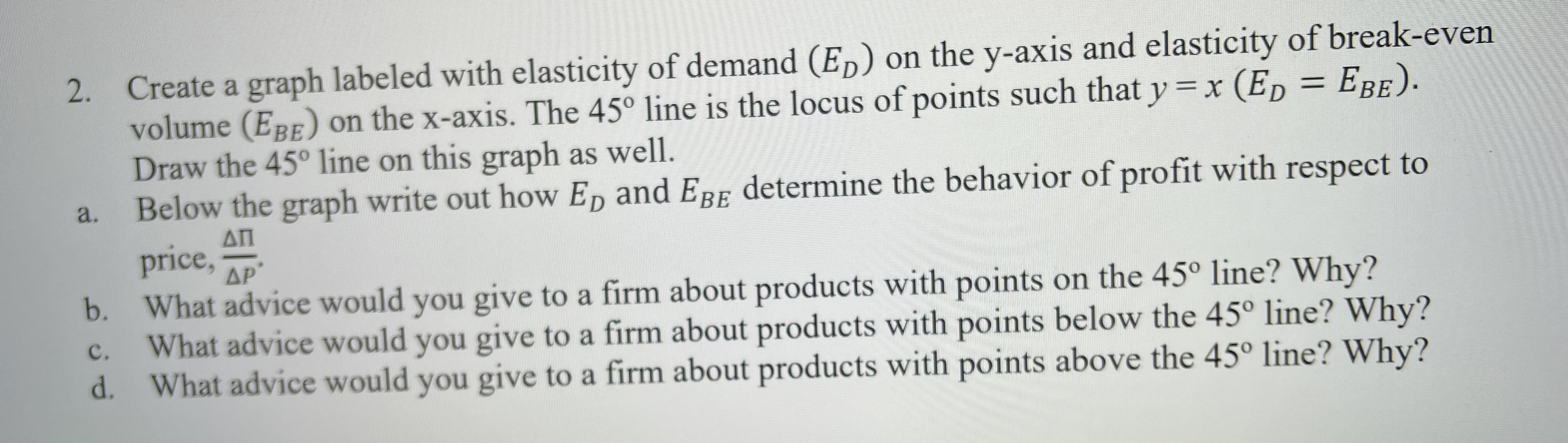Solved Create a graph labeled with elasticity of demand (ED) | Chegg.com