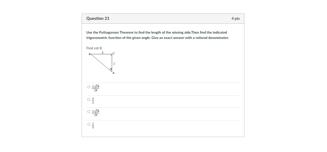 Solved Use the Pythagorean Theorem to find the length of the | Chegg.com