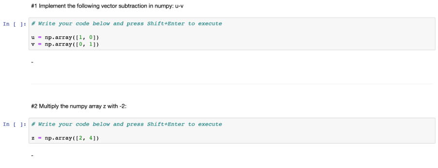 Solved #1 Implement the following vector subtraction in | Chegg.com