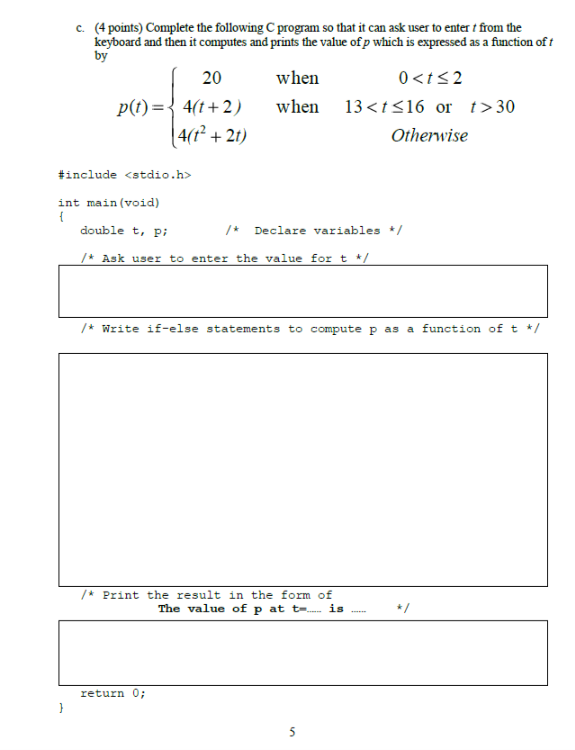 Solved 5. (4 points) Draw if-else flow chart and trace it a. | Chegg.com