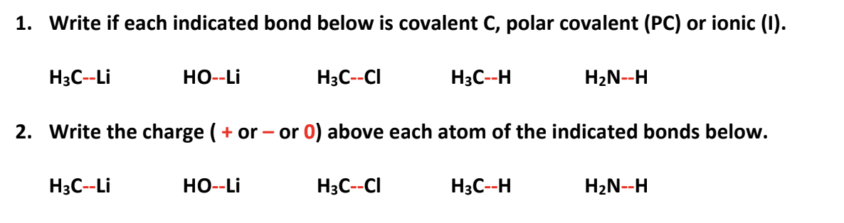 Solved Write if each indicated bond below is covalent C, | Chegg.com