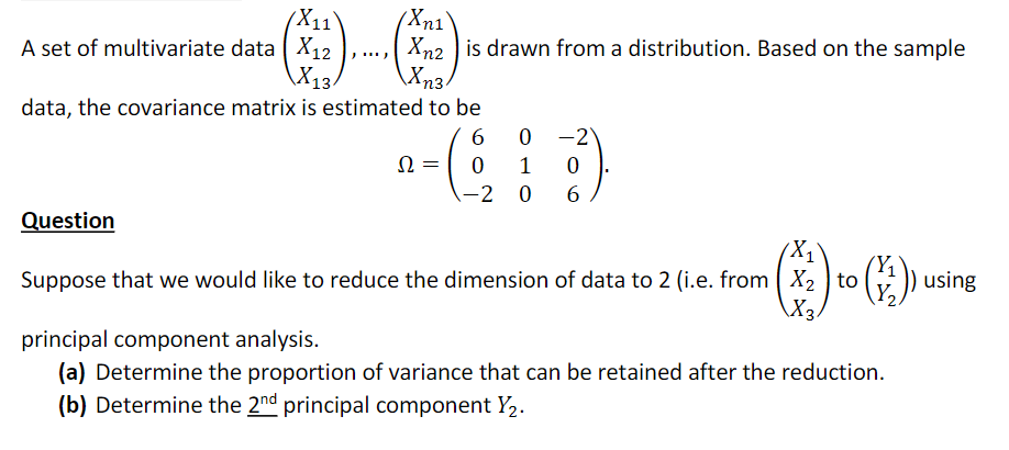 Solved A set of multivariate data | Chegg.com