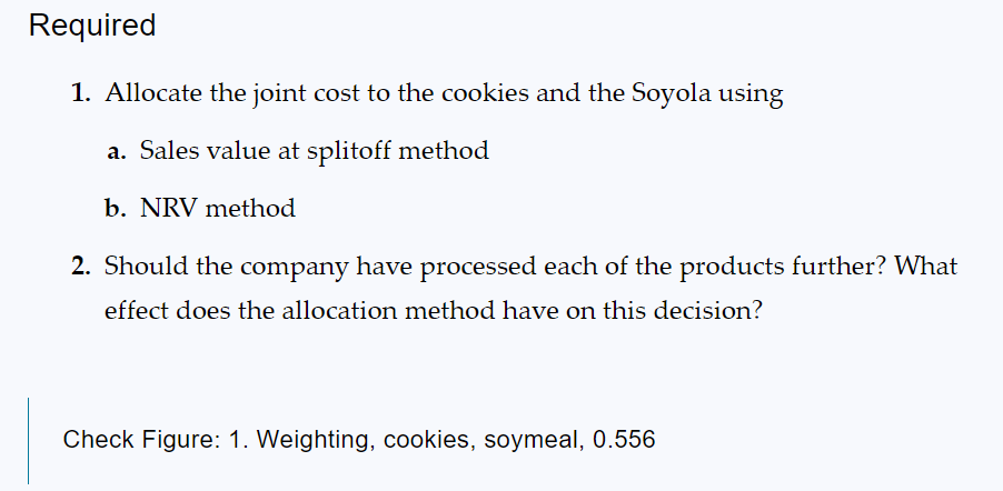 Solved 16-19 Joint cost allocation: sell immediately or | Chegg.com