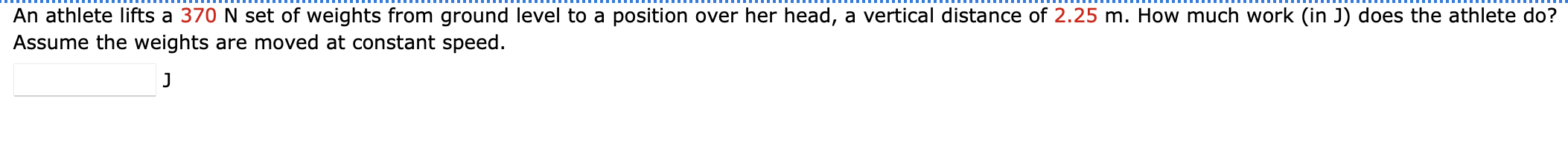 Solved An athlete lifts a 370 N set of weights from ground | Chegg.com