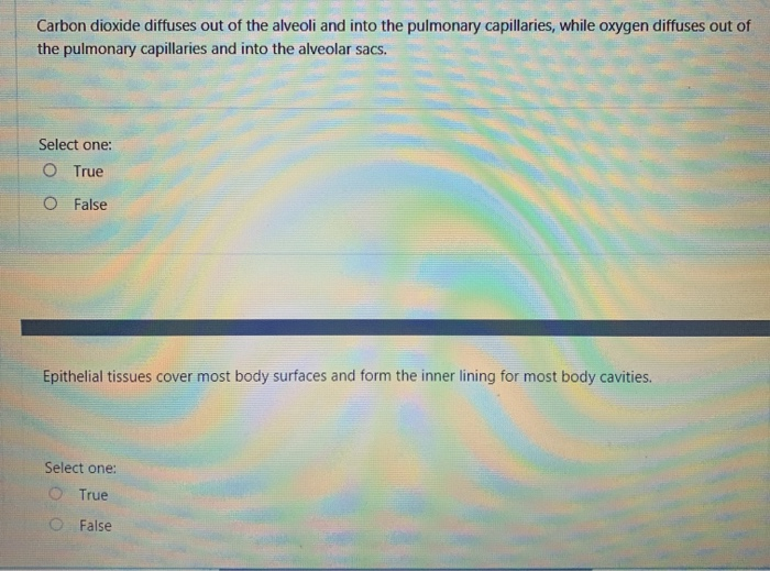 Solved Carbon dioxide diffuses out of the alveoli and into | Chegg.com