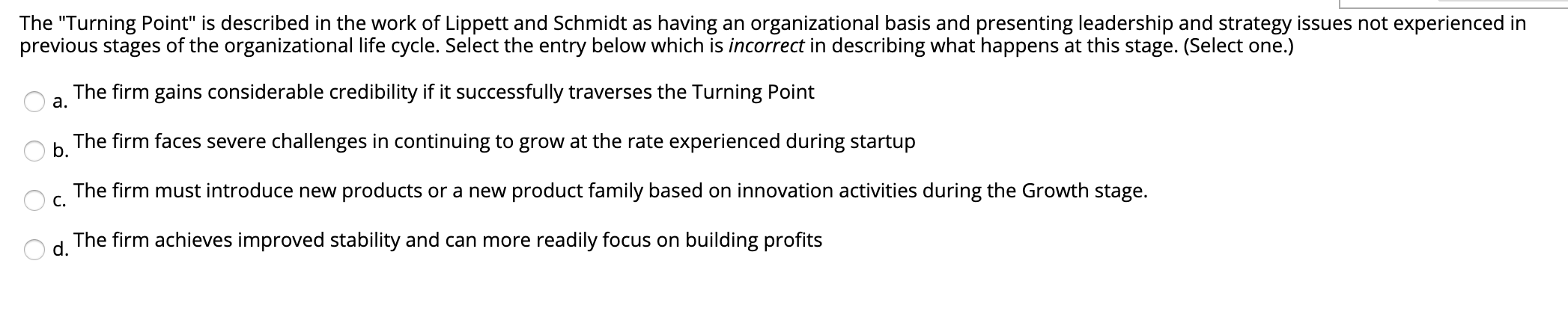 Solved The "Turning Point" is described in the work of | Chegg.com