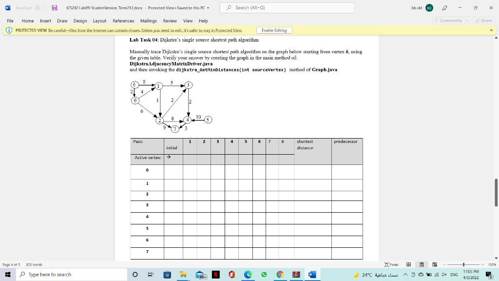 Solved AutoSave ICS202 Lab09-StudentVersion Term 212.docx - | Chegg.com