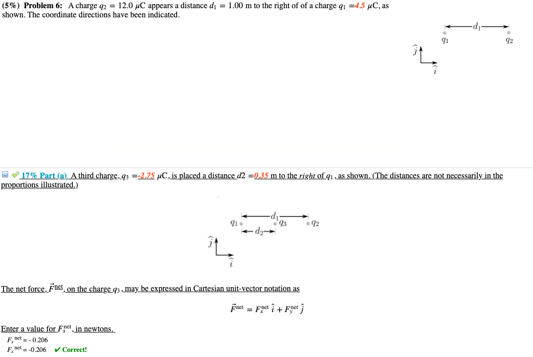 Solved Enter a value for Fnet, in newtons. F net = -0.206 F | Chegg.com