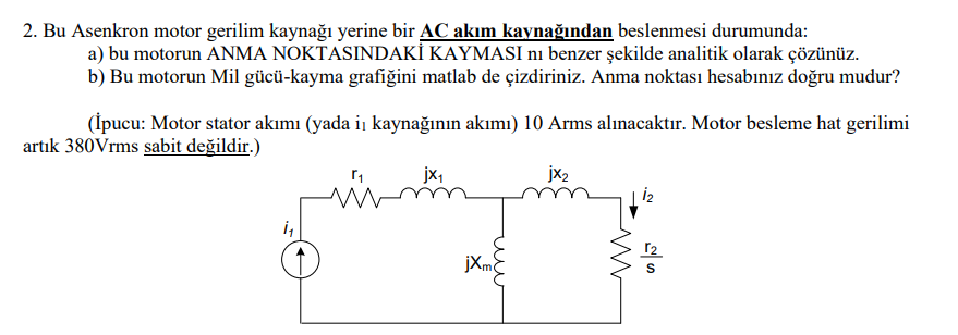 If this Asynchronous motor is powered from an AC | Chegg.com