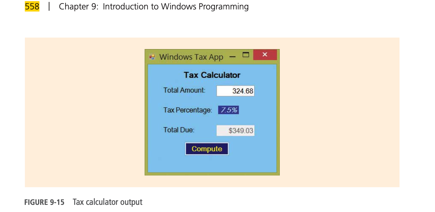 Solved Compile and execute the tax app program using visual | Chegg.com