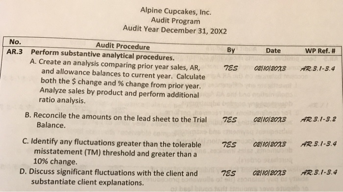 Q4. the accounts receivable lead sheet memo and | Chegg.com
