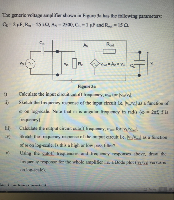 Solved A common source amplifier circuit based on a single | Chegg.com