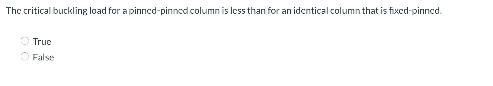 Solved The critical buckling load for a pinned-pinned column | Chegg.com