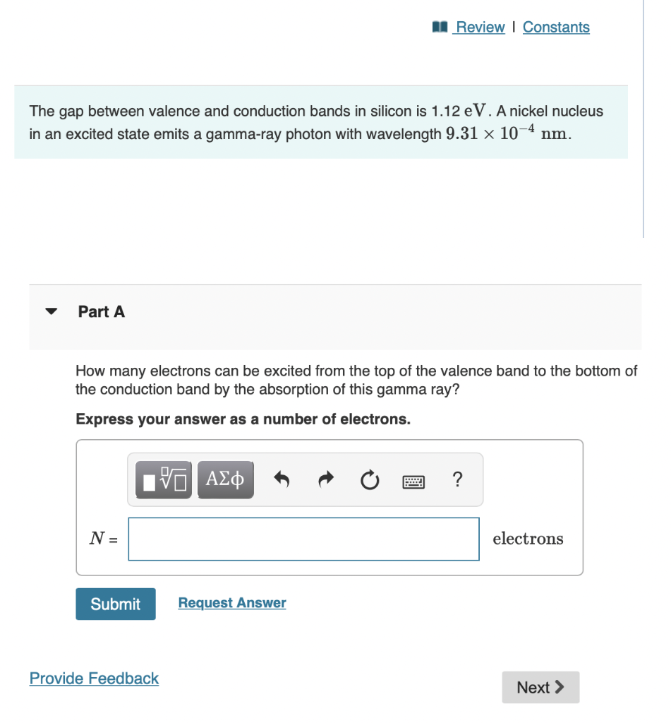 Solved The gap between valence and conduction bands in | Chegg.com