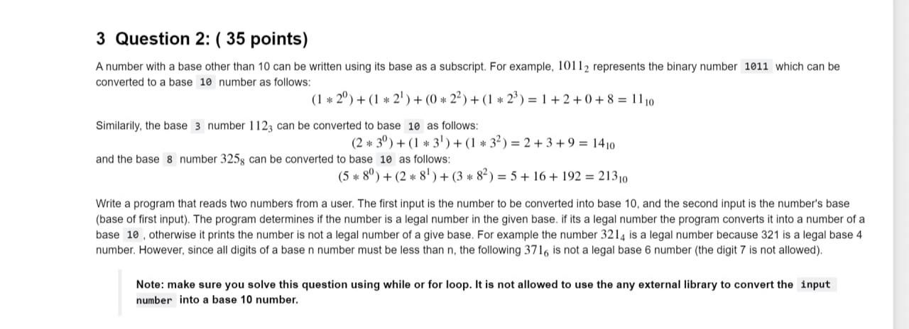 Solved In python, and we are NOT allowed to use list and | Chegg.com