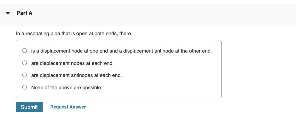 Solved Part AIn a resonating pipe that is open at both ends, | Chegg.com
