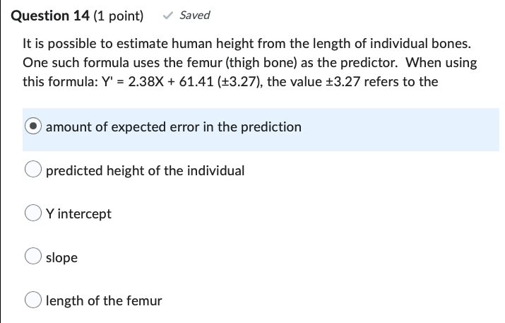 Solved It is possible to estimate human height from the | Chegg.com