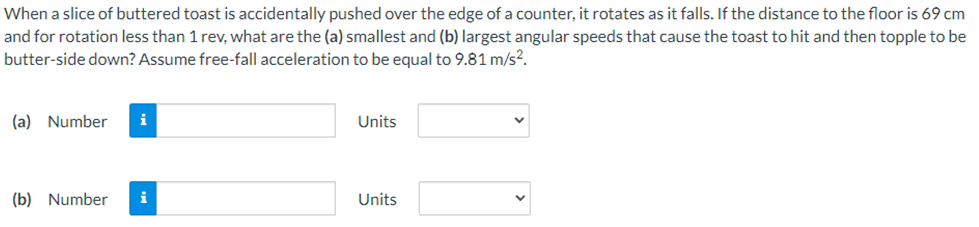 Solved When a slice of buttered toast is accidentally pushed | Chegg.com