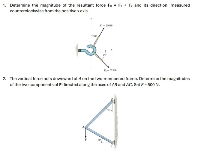 Solved Determine the magnitude of ﻿the resultant force | Chegg.com