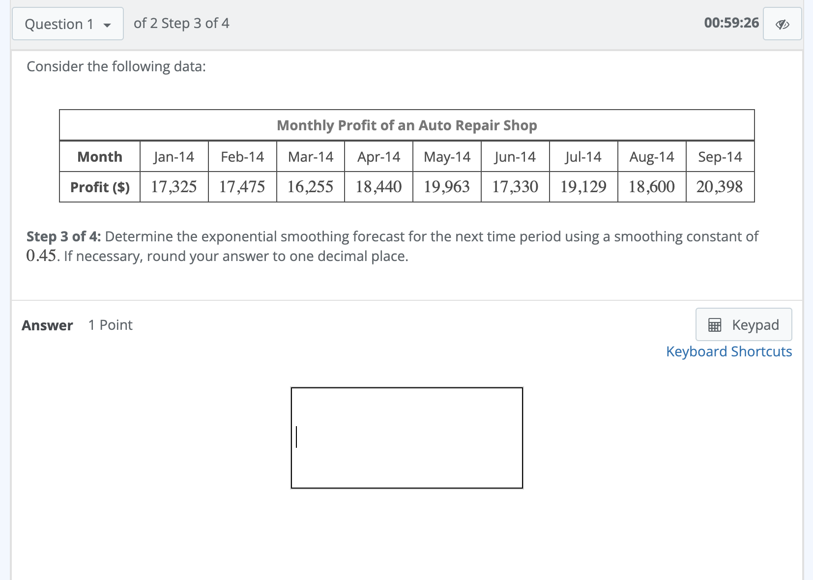 Solved Consider the following data: Step 1 of 4: Determine | Chegg.com