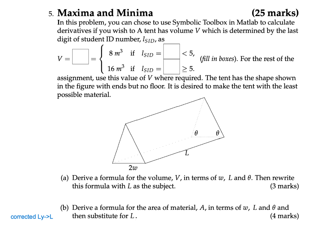 Solved Maxima and Minima (25 marks) In this problem, you | Chegg.com