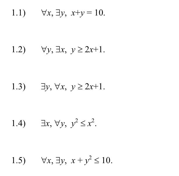 Solved Let the domain of discourse be the set of all real | Chegg.com
