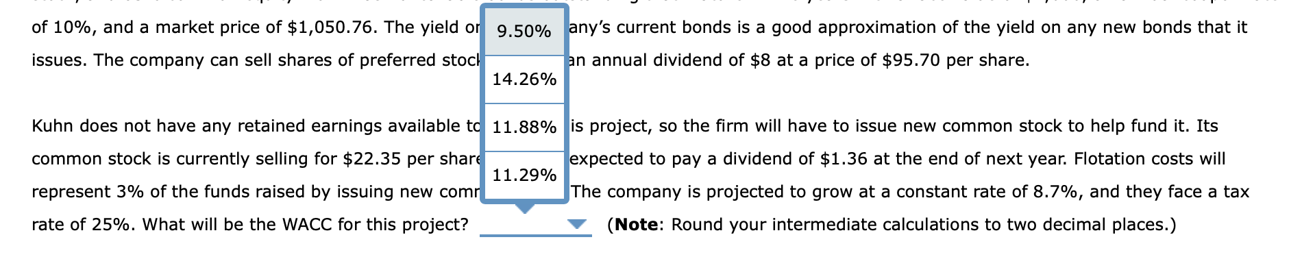 Solved The WACC is used as the discount rate to evaluate | Chegg.com