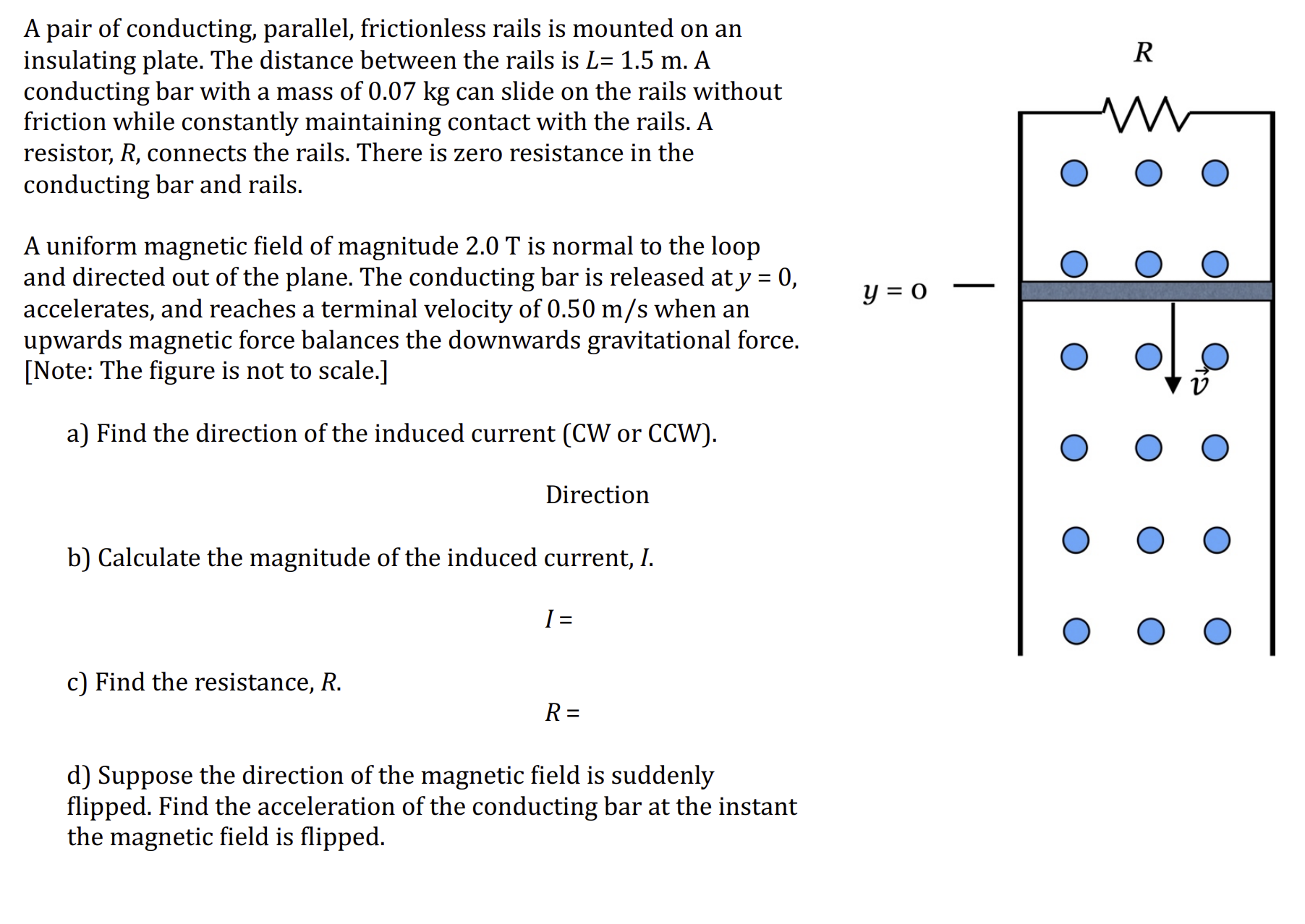 Solved A pair of conducting, parallel, frictionless rails is | Chegg.com