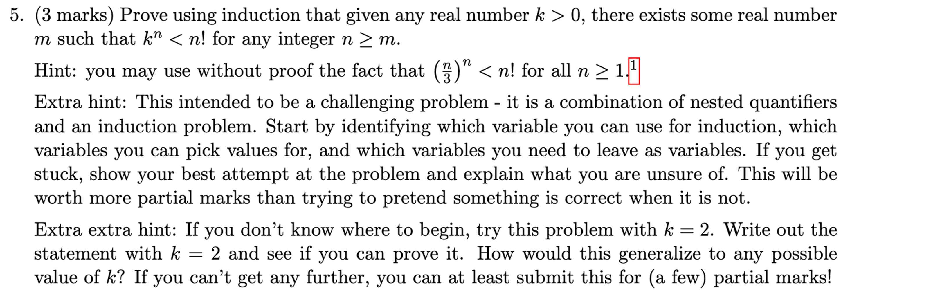 Solved Prove using induction that given any real number k>0, | Chegg.com