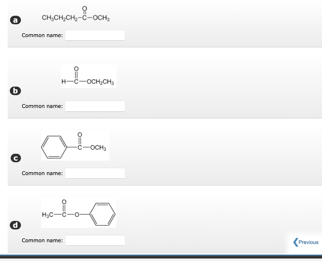 Solved Common name: | Chegg.com