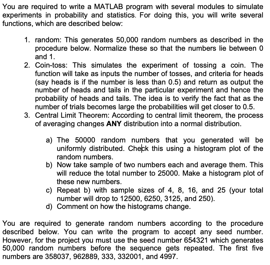 You are required to write a MATLAB program with | Chegg.com