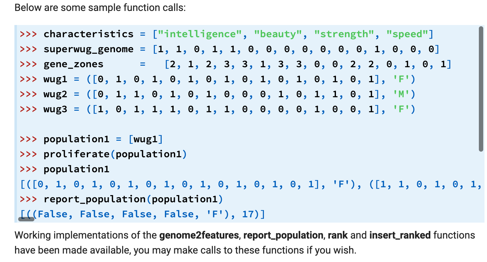 Solved Question 2b: Implement Wug Cloning with Gene | Chegg.com